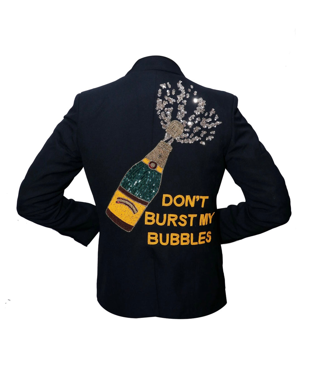 Don’t Burst My Bubbles Blazer | Black – Cat & Kate Boutique