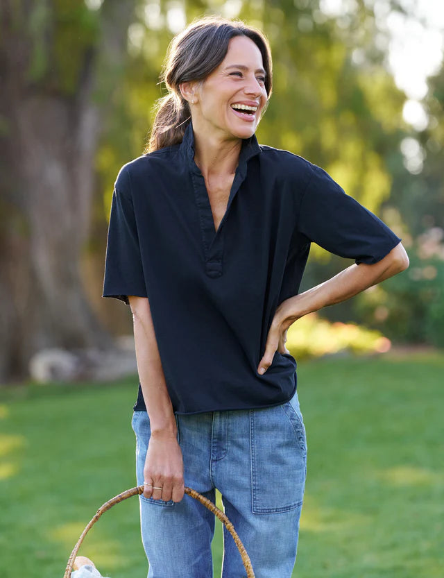Frank & Eileen Patty Short Sleeve Popover Henley | British Royal Navy ...