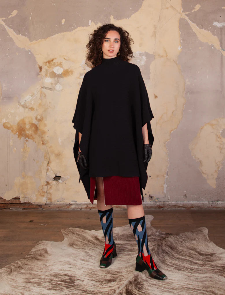 Kerisma Jordana Poncho | Black – Cat & Kate Boutique
