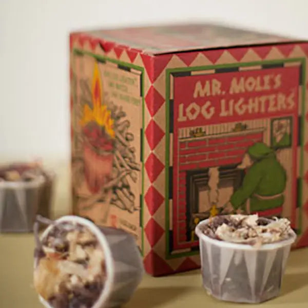Mr. Mole's Log Lighters, Fire Starters For Fireplaces – Cat & Kate Boutique